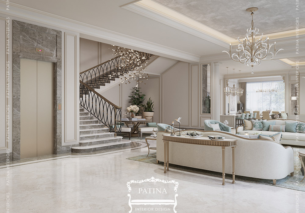 Luxury Lobby Stairs Interior Design in Abu Dhabi UAE | Patina ...